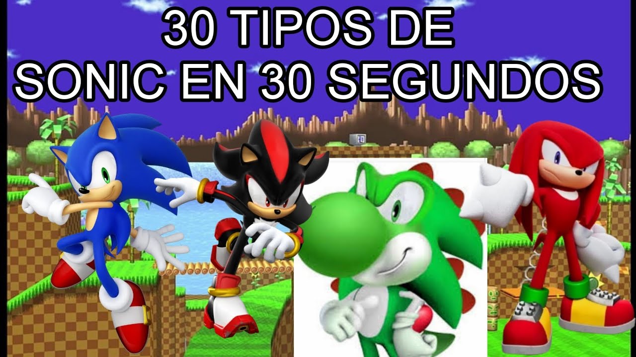 30 TIPOS DE SONIC EN 30 SEGUNDOS - YouTube