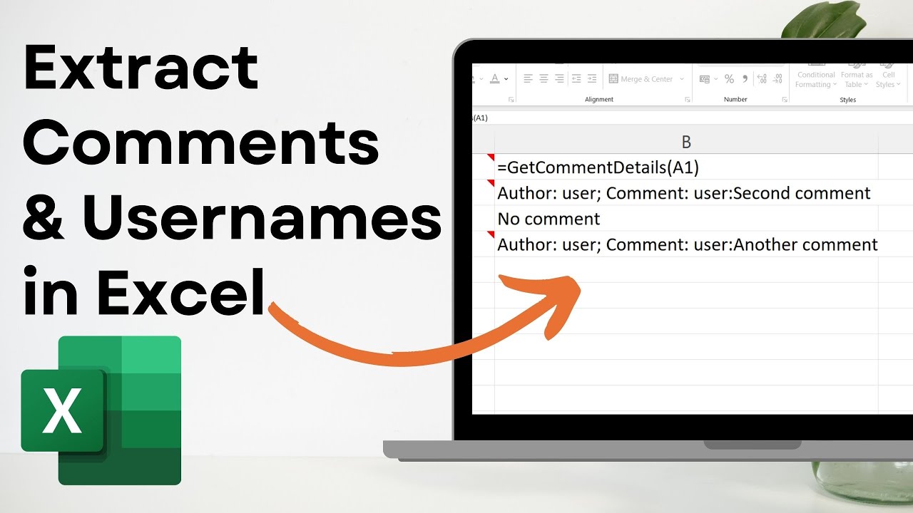 How to extract COMMENTS and USERNAMES in Excel (Step by Step) - YouTube