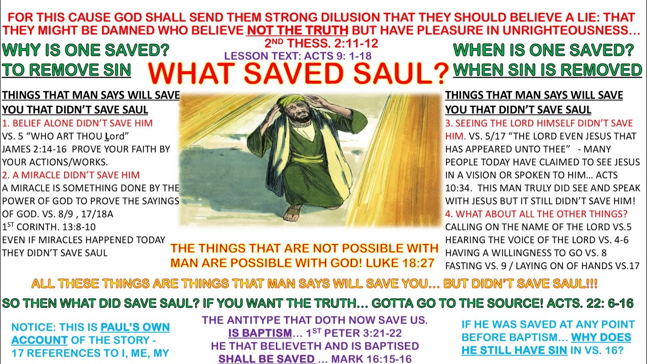 What saved Saul? - YouTube