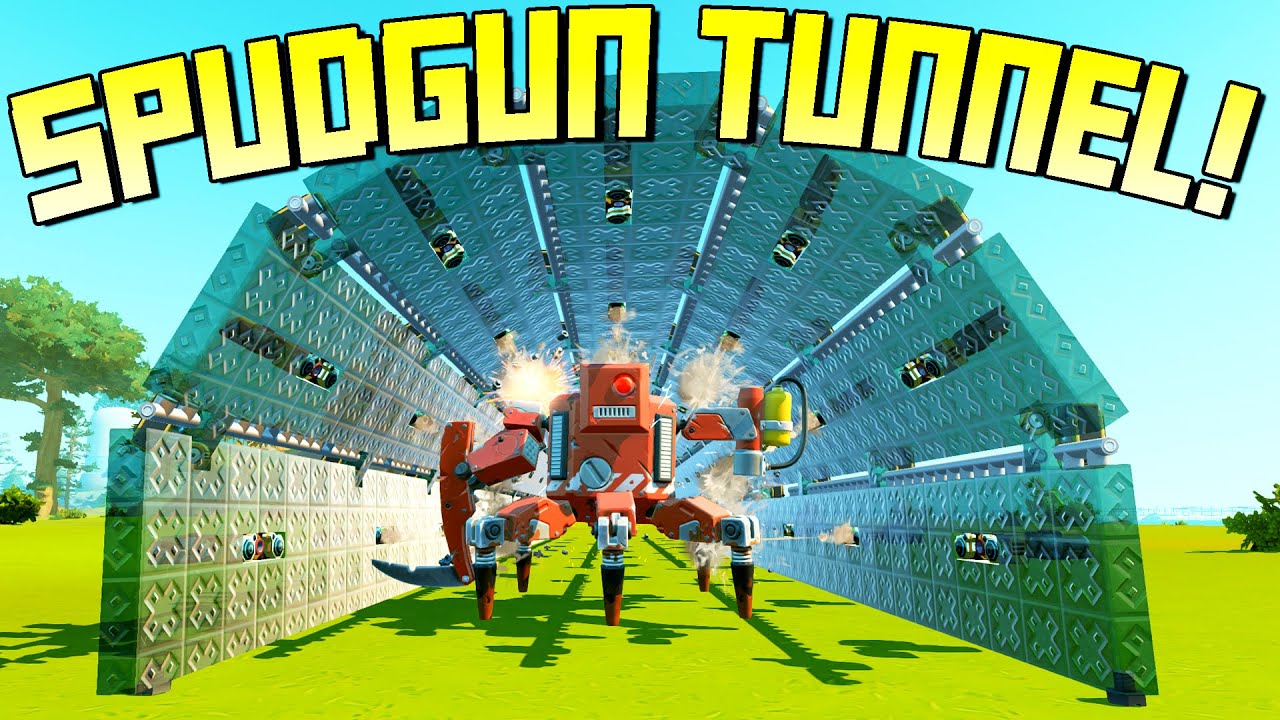 Over-Engineering Impractical Weapons: Spudgun Tunnel! - Scrap Mechanic ...