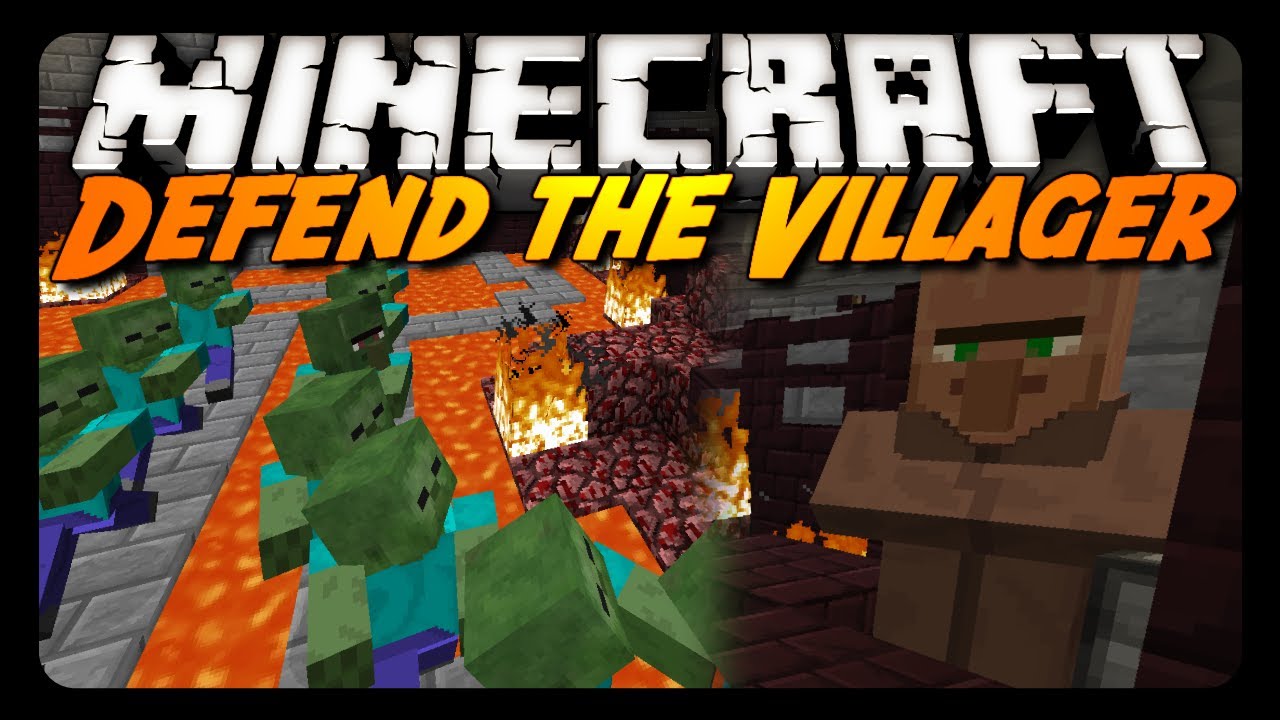 Minecraft: DEFEND THE VILLAGER! (Downloadable Mini-Game) - YouTube