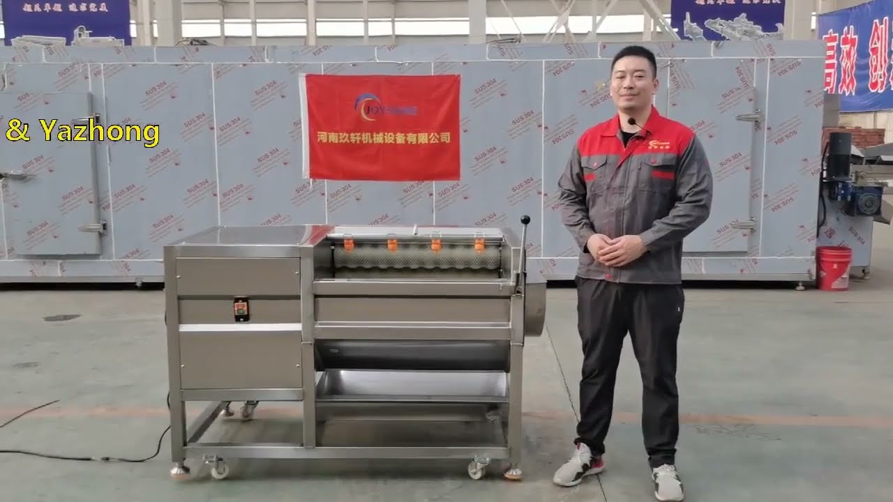 Brush Roller Washing & Peeling Machine Introduction - YouTube