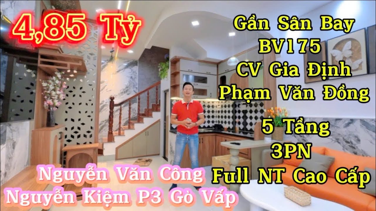 Bán Nhà Gò Vấp 5 Tầng Sân Thượng Gần Sân Bay BV175 CV Gia Định Nguyễn ...