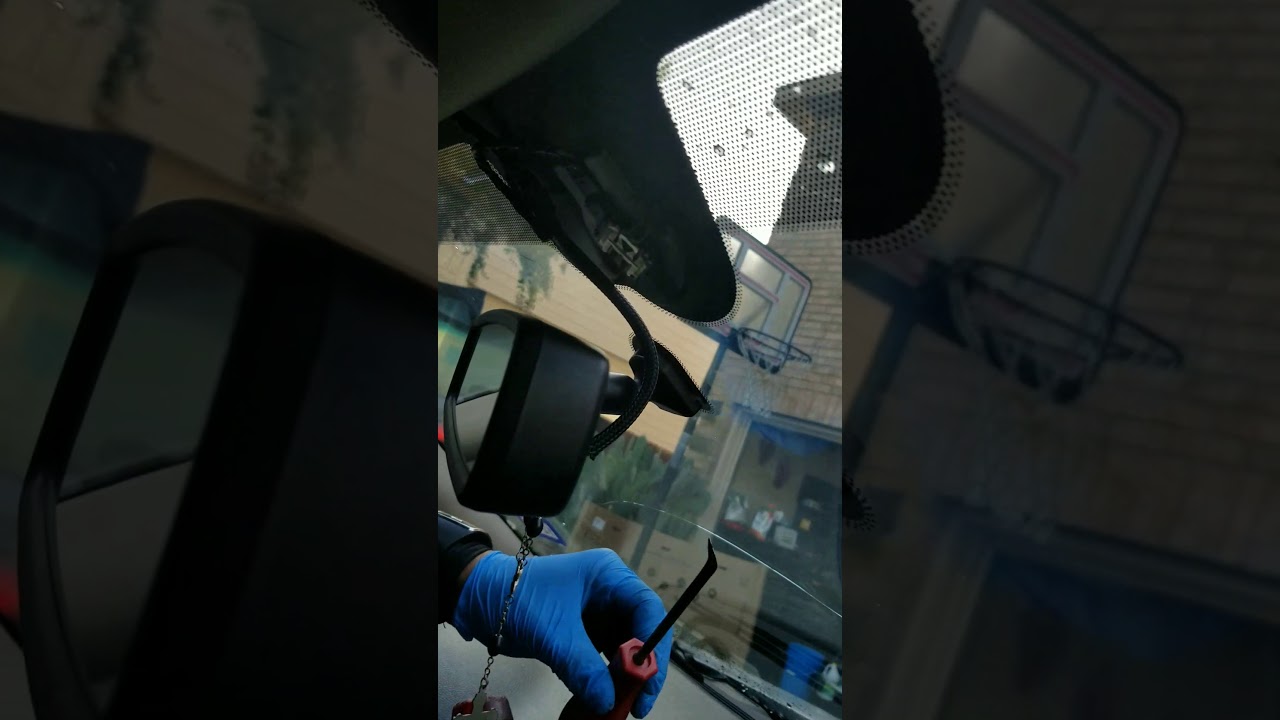 Ford rear view mirror removal - YouTube