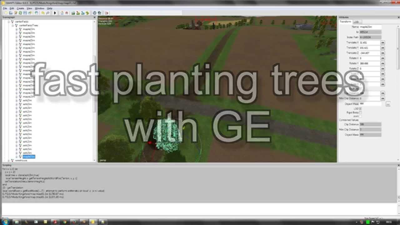 fast planting trees with the Giants Editor - YouTube