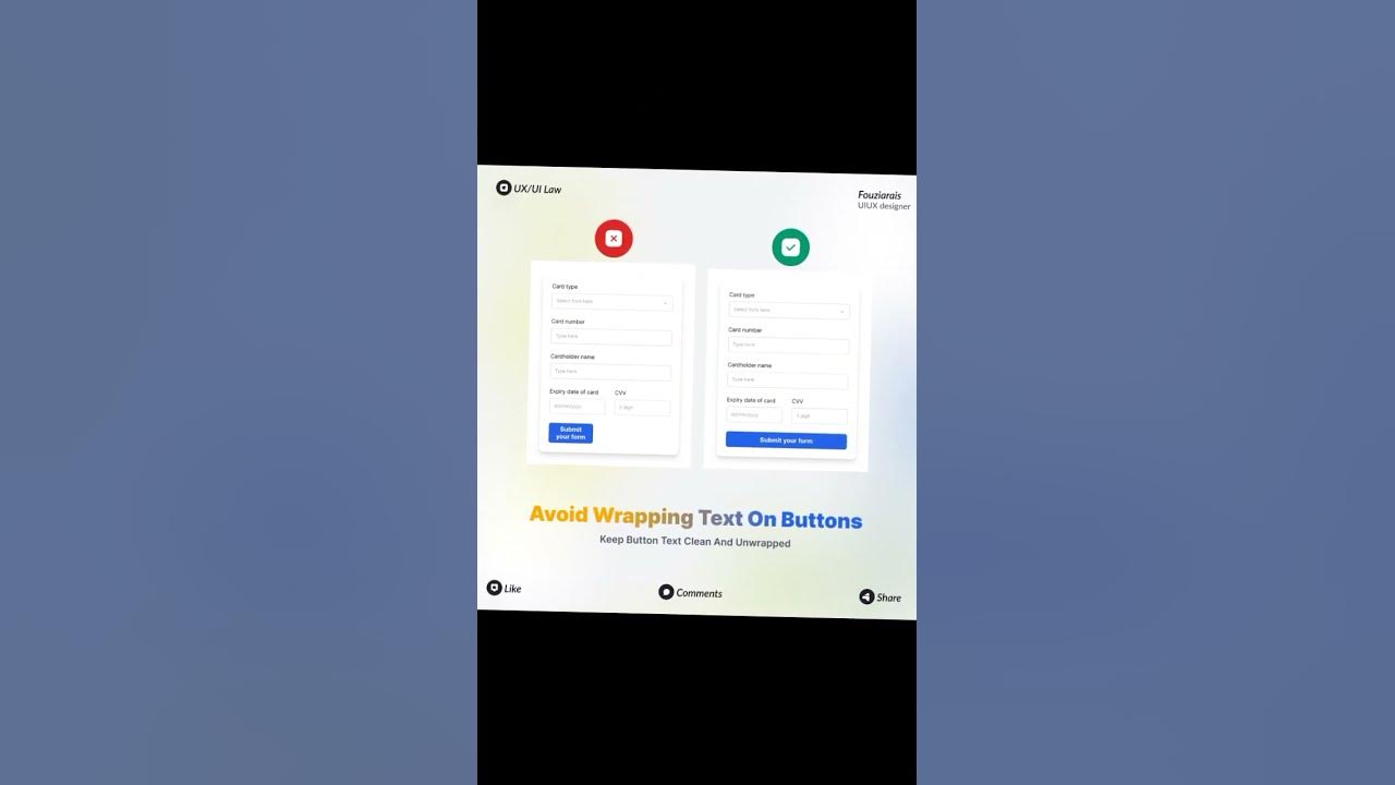 UI Design Tip: Why Button Text Should Never Wrap! #UIDesignTips #UXDesign - YouTube