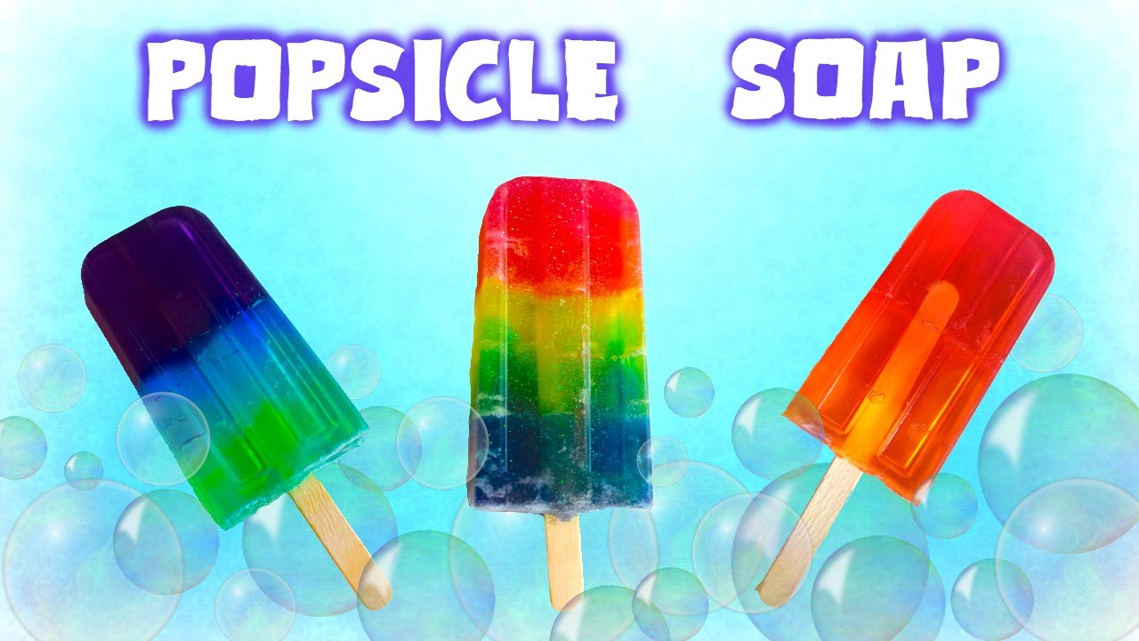 DIY Rainbow Popsicle Soap // Easy Melt and Pour Soap Recipe - YouTube
