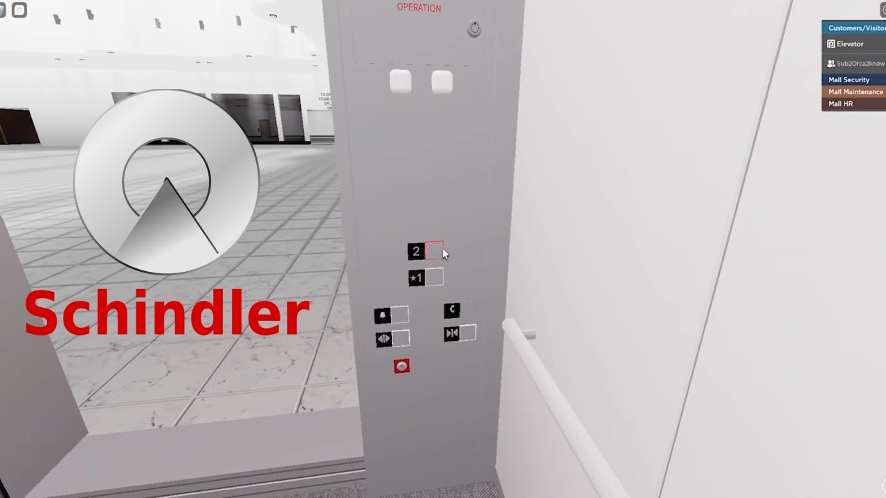 Basic Schindler 5500 tractiom elevator @ Skyline Mall- Roblox - YouTube