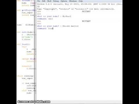 Python save and load function with Shelve - YouTube