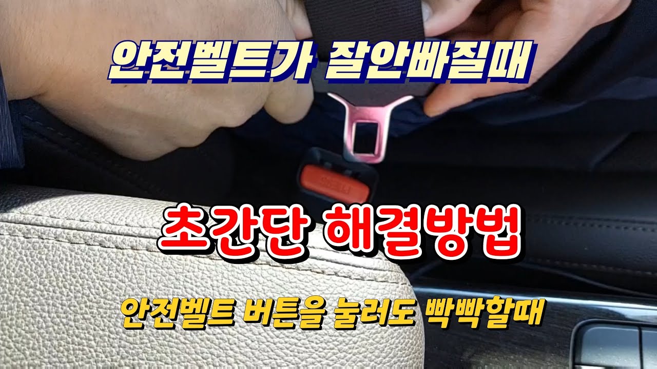 안전벨트 버튼을 눌러도 잘 안빠질때 해결팁 Youtube