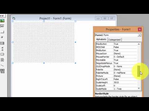VB Tutor how to remove border and control box of form - YouTube