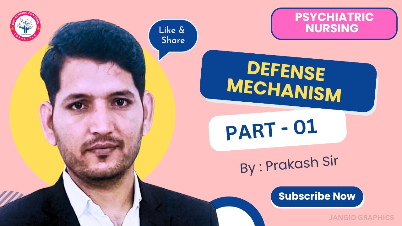 PSYCHIATRY || TOPIC || PART 01 || DEFENCE MECHANISM || PRAKASH SIR ...