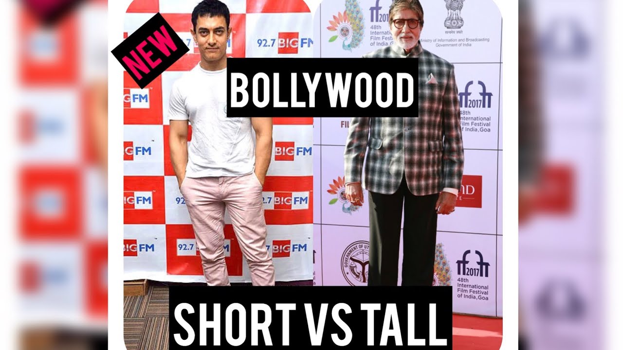 Top 20 Bollywood actors height. Short vs Tall - YouTube