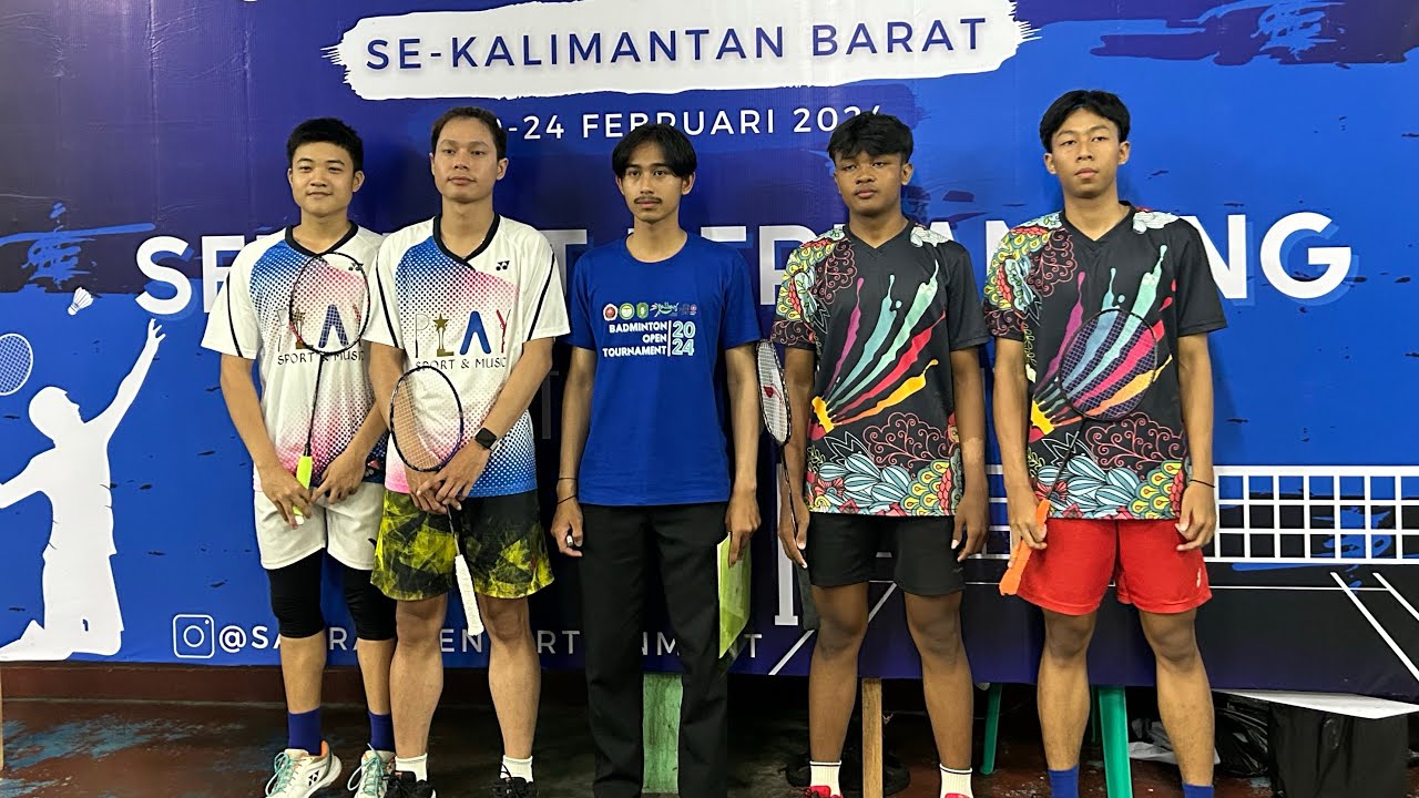 Badminton open tournament nopal-syahrul vs felix-ricky - YouTube