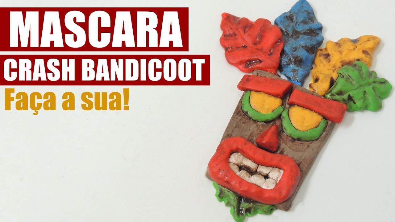 Máscara Crash Bandicoot em Biscuit Faça a sua! - YouTube