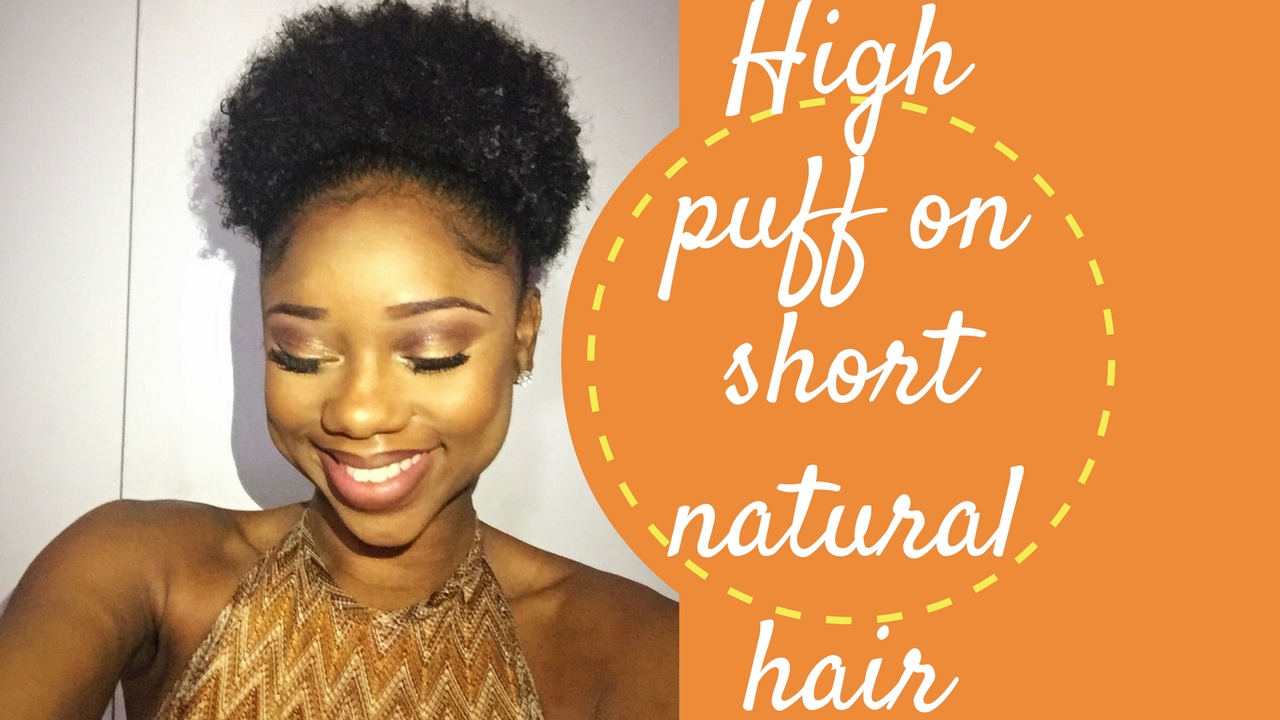 Create a HIGH PUFF on short 4c hair | simple glam 💄 - YouTube
