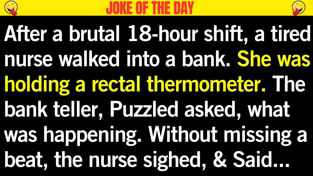 🤣 A Nurse, A Bank, and a Big Mistake—This Punchline is Pure Gold ...