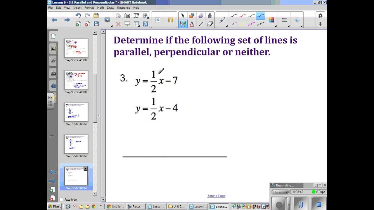 Unit 5 Video 6 Parallel and Perpendicular - YouTube