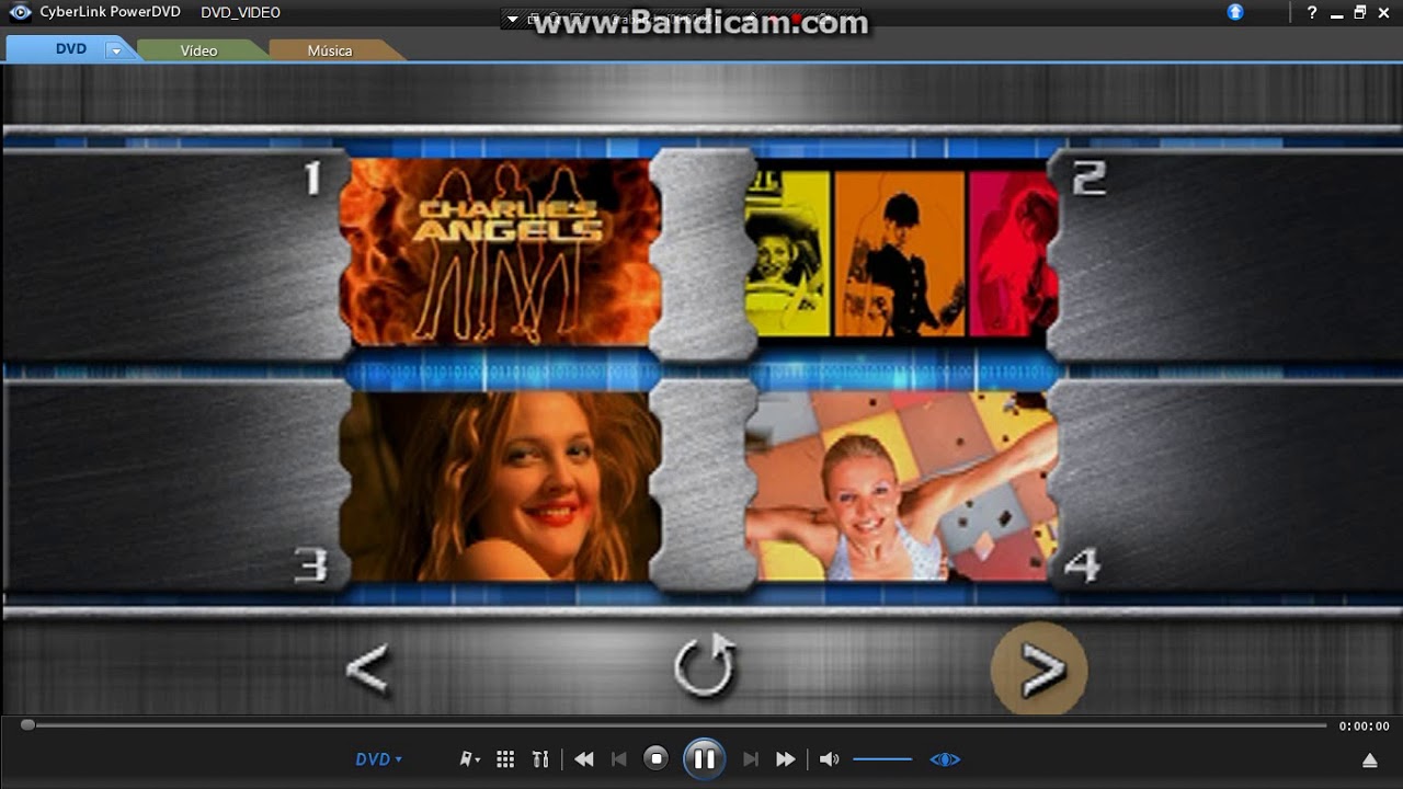 Menu From Charlie's Angels 2003 DVD Superbit Disc 1 - YouTube