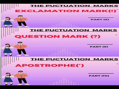 the punctuation marks exclamation mark question mark apostrophe Made ...