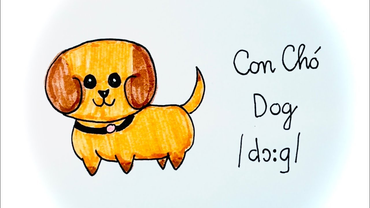 Hướng dẫn vẽ con chó cho bé - How to draw a Puppy ? - YouTube