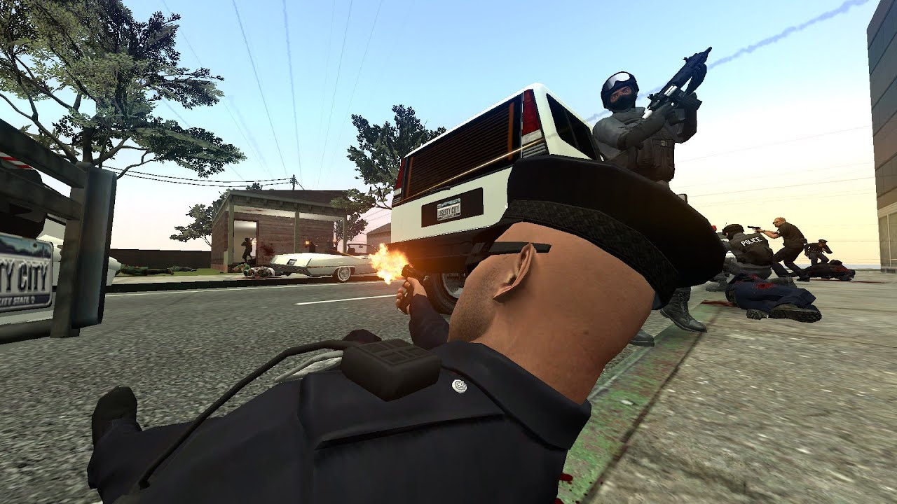 Grove Street VS Police Officers | GMOD NPC BATTLE | Remade - YouTube