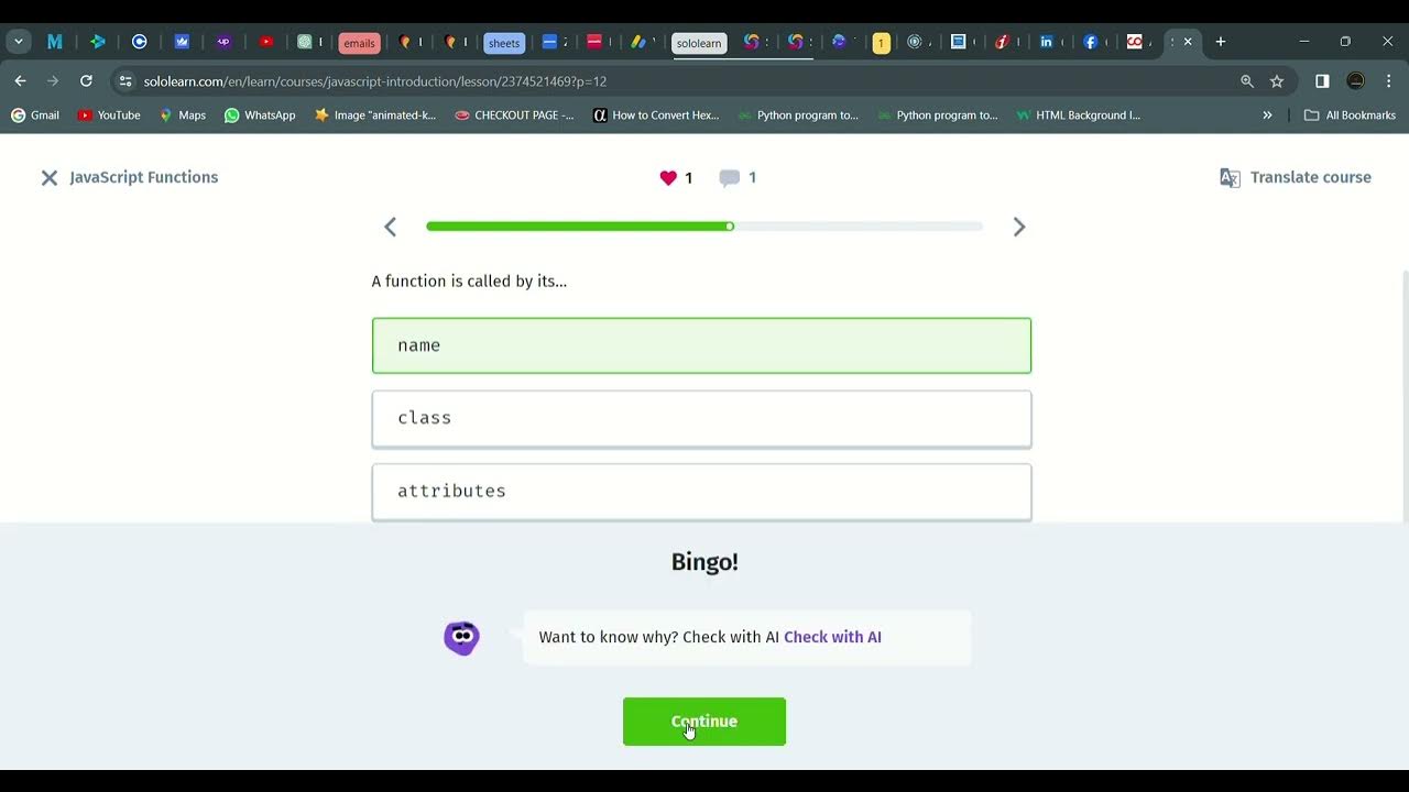 09 Javascript Functions Introduction To Javascript Sololearn Youtube