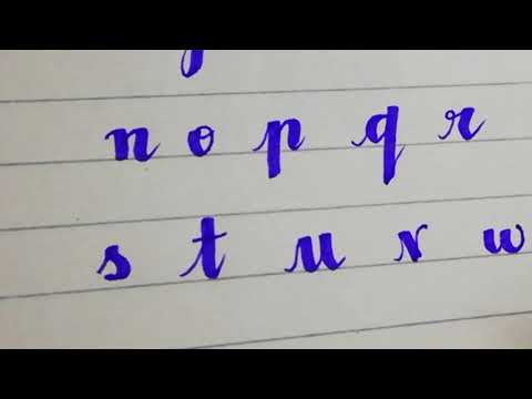 Small letters calligraphy with cut marker| a to z small alphabets ...