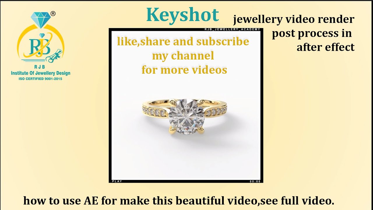 how to make jewellery keyshot video aditiing in after effects - YouTube