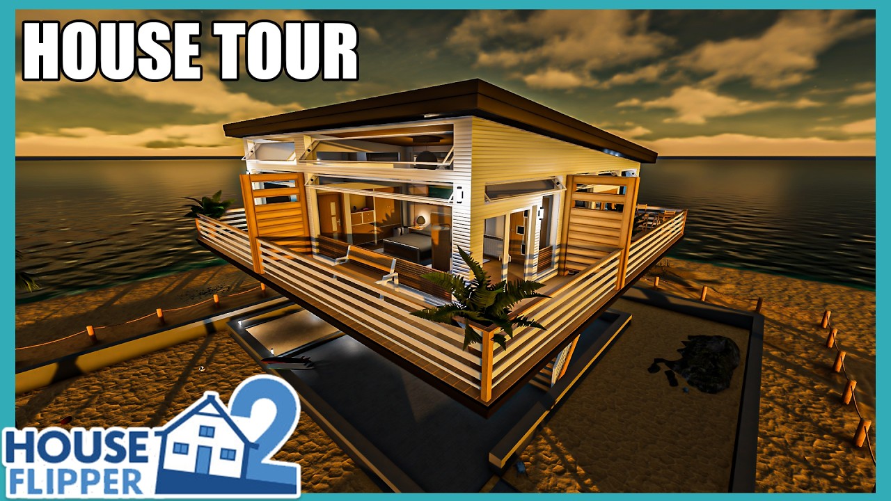 House Flipper 2 - Luxury Island Beach House TOUR - Floating Home ...