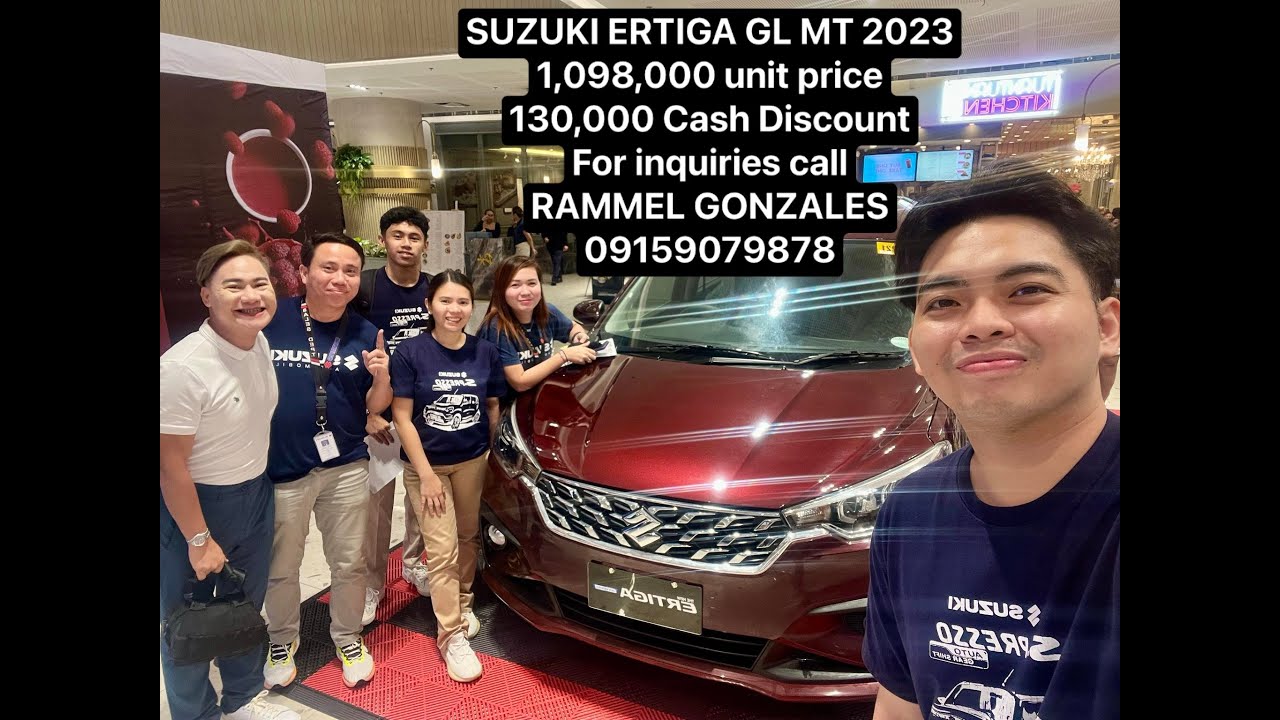 SUZUKI ERTIGA GL MANUAL HYBRID 2023 MODEL BURGUNDY COLOR WITH 130,000 ...