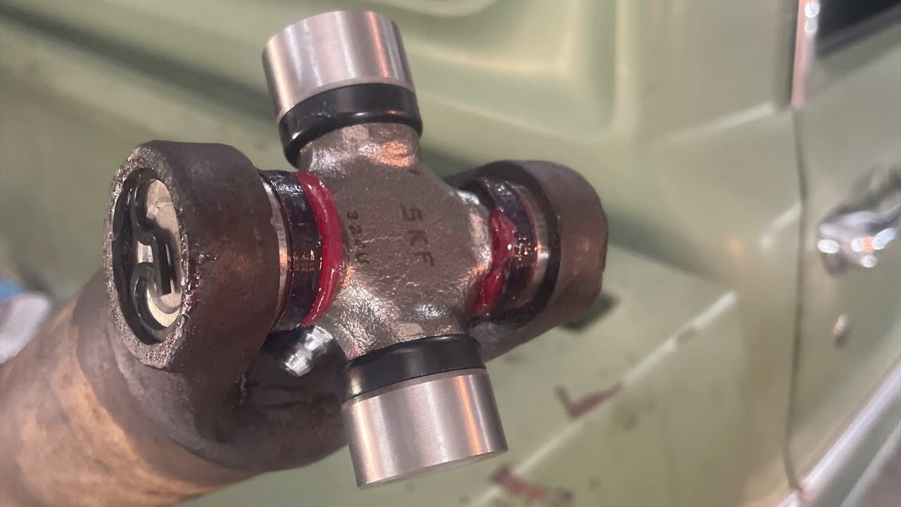 New U joint installed in the driveshaft 71 Ford F 100 - YouTube