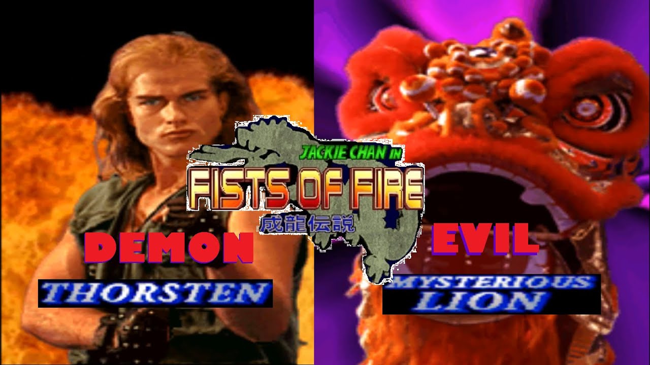 Jackie Chan in Fist of Fire (MAME) Demon Thorsten & Evil Lion Arcade ...
