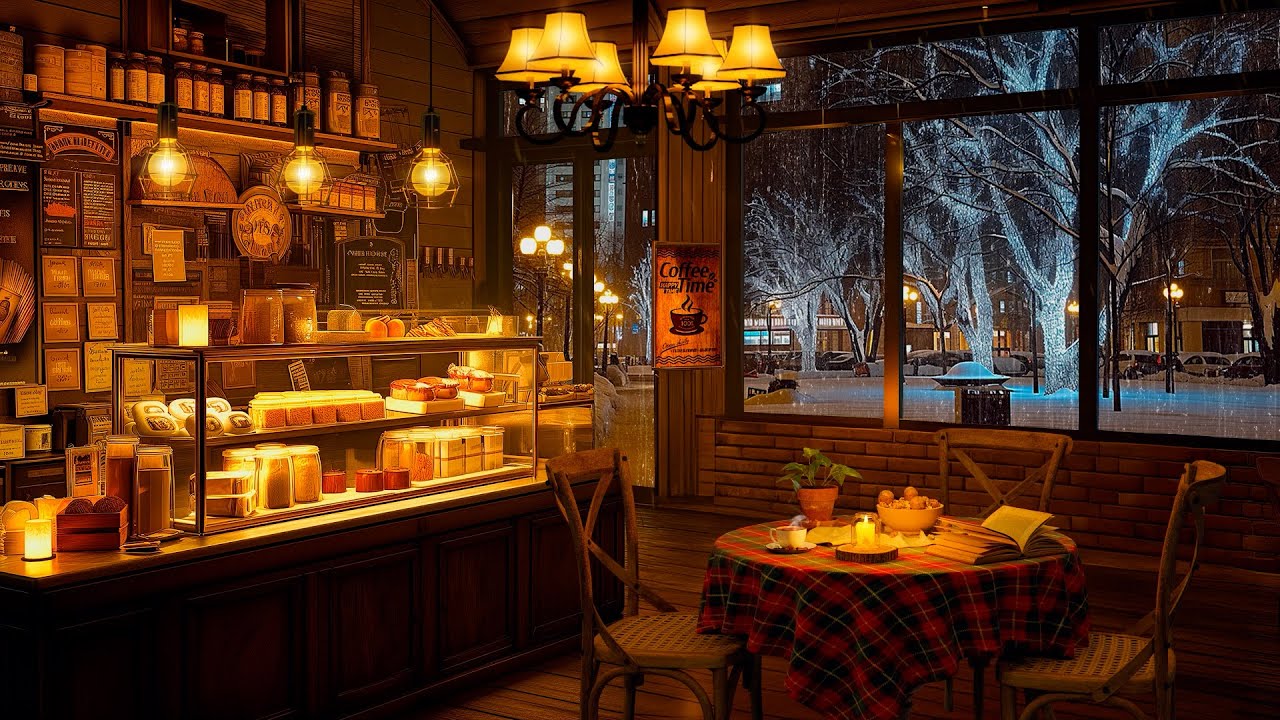 Relaxing Jazz Piano Music in Cozy Coffee Shop Ambience ☕ Background ...