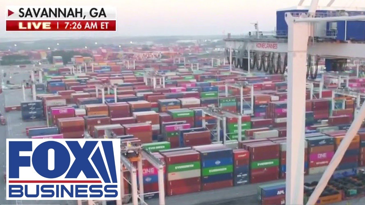 Shipping backlog adding to US supply chain delays - YouTube