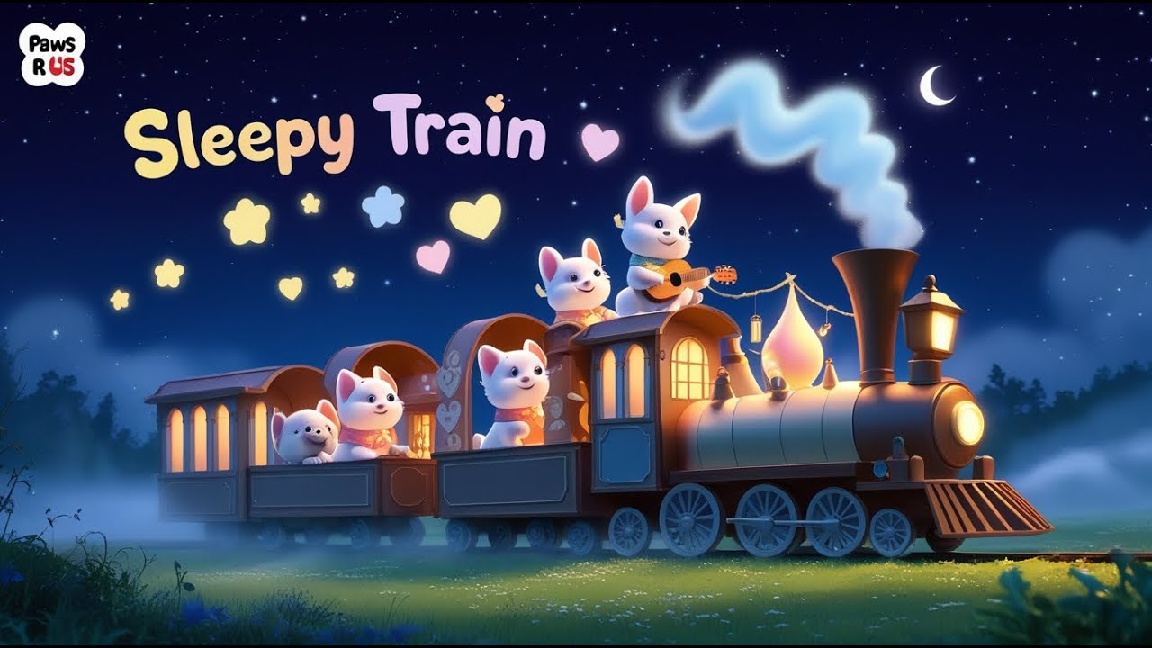🌙 All Aboard the Sleepy Train 🚂 | Bedtime Lullaby for Toddlers | PAWS R ...