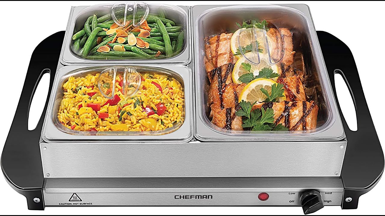 Chef man Electric Warming Tray | Trivet with Adjustable Temperature ...