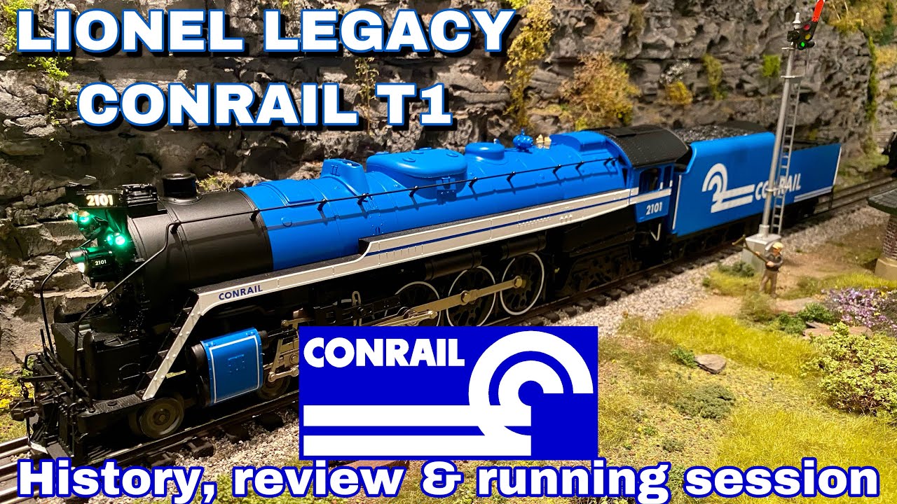 Lionel Legacy Conrail T1 #2101 review and running session BONANZA day 1 ...
