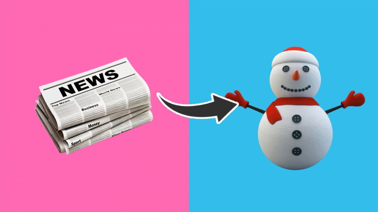 DIY Snowman | Snowman Making from Cotton and Newspaper | Snowman Making ...