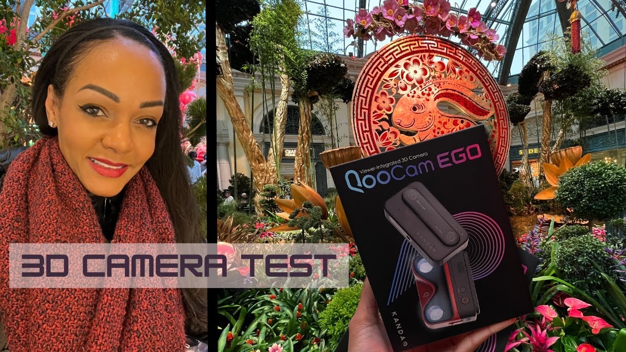 QooCam EGO #3D Camera Test at Bellagio Gardens in Las Vegas - YouTube