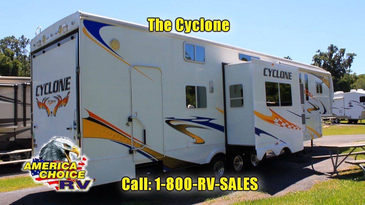 2008 HEARTLAND CYCLONE 4012 FIFTH WHEEL TOYHAULER at America Choice RV ...
