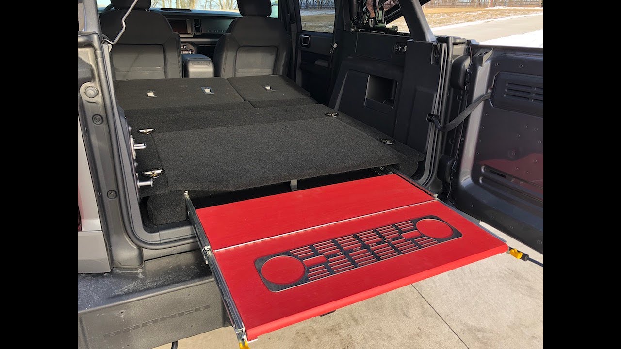 Bronco Sliding Tailgate/Shelf and Cargo Floor Leveling System - YouTube