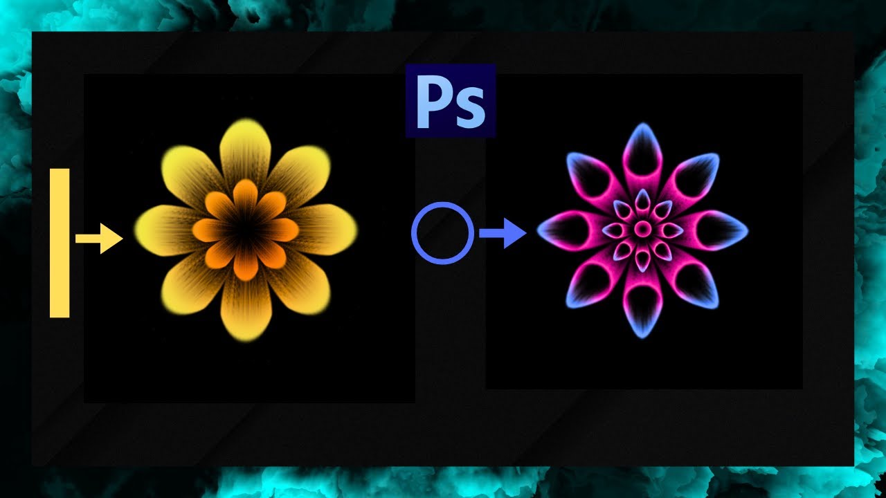 How to make a flower in Photoshop with simple tools by applying blur or ...