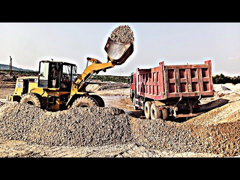 Big Heavey Loader Loading Material In Dumper Truck | Machine Work - YouTube