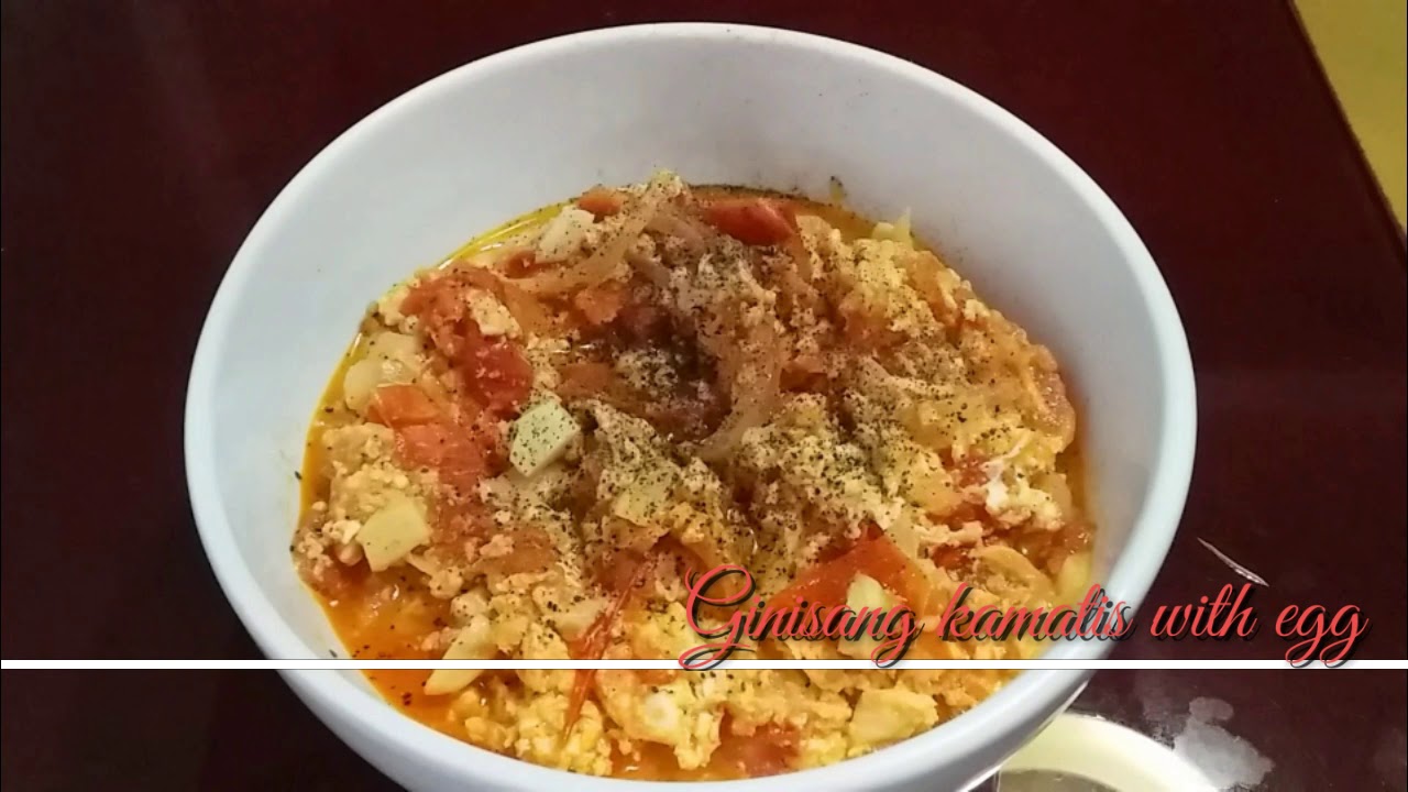 Ginisang kamatis with egg - YouTube