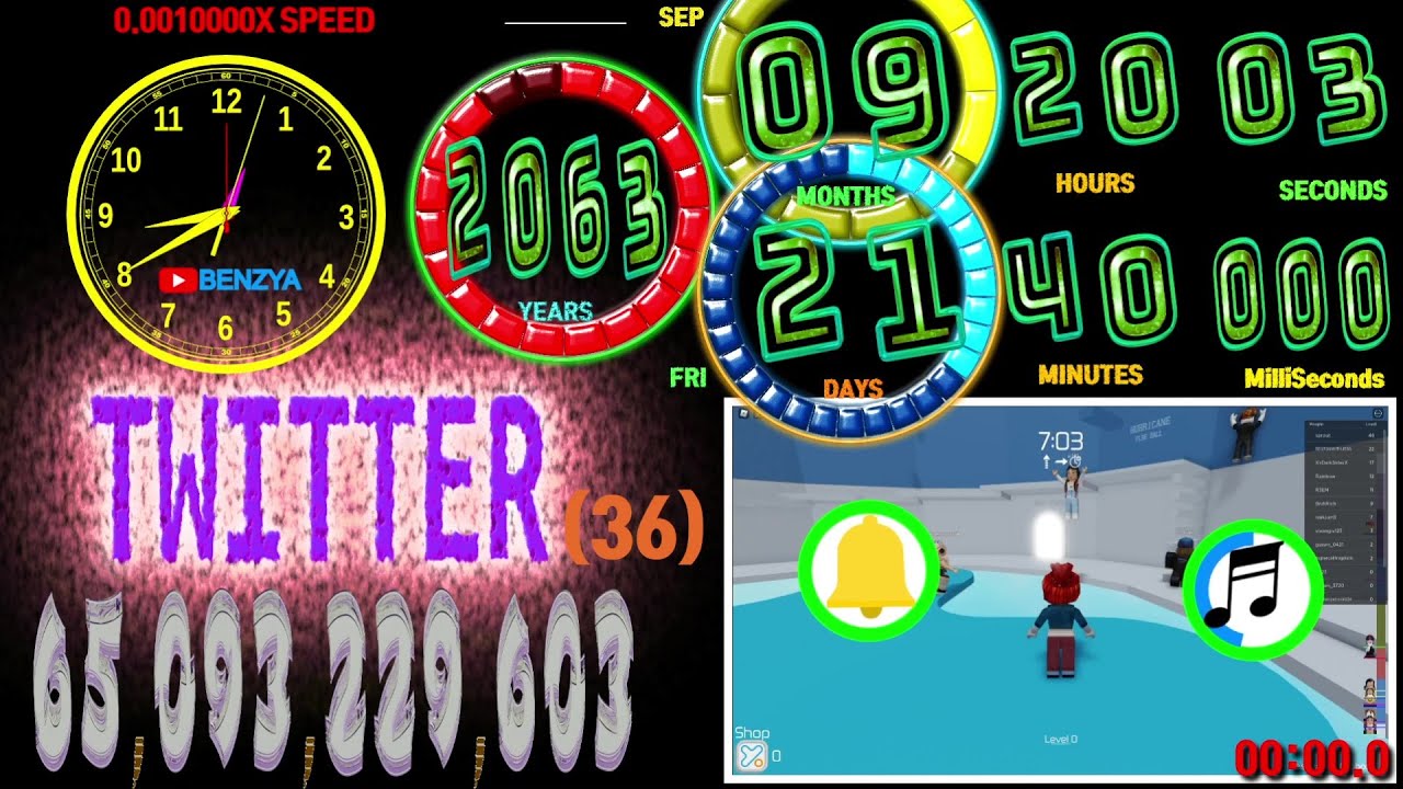 TWITTER₍₃₆₎ Seconds countdown timer alarm🔔 Roblox Tower of Hell Speed ...