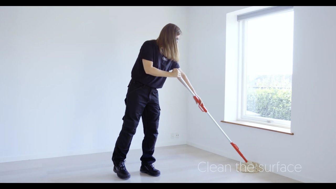 Wood floor cleaning with WOCA Intensive Wood Cleaner - YouTube