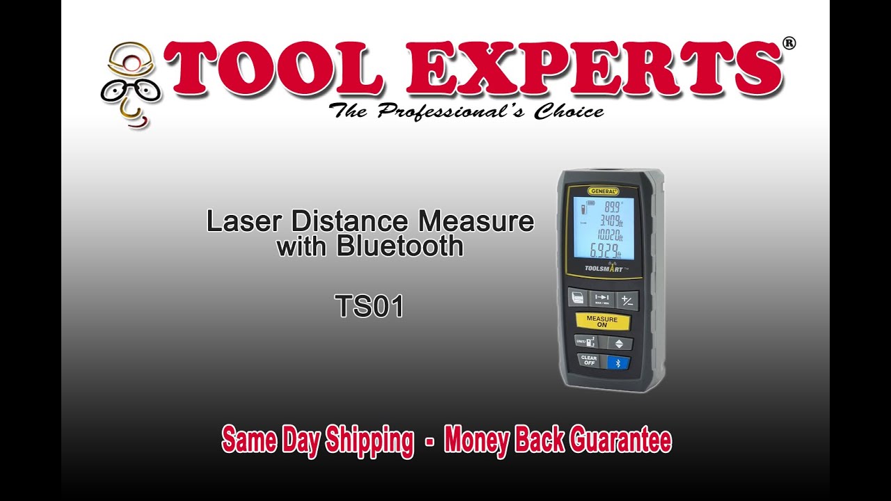 Laser Distance Measure with Bluetooth - General Tools ToolSmart - TS01 ...