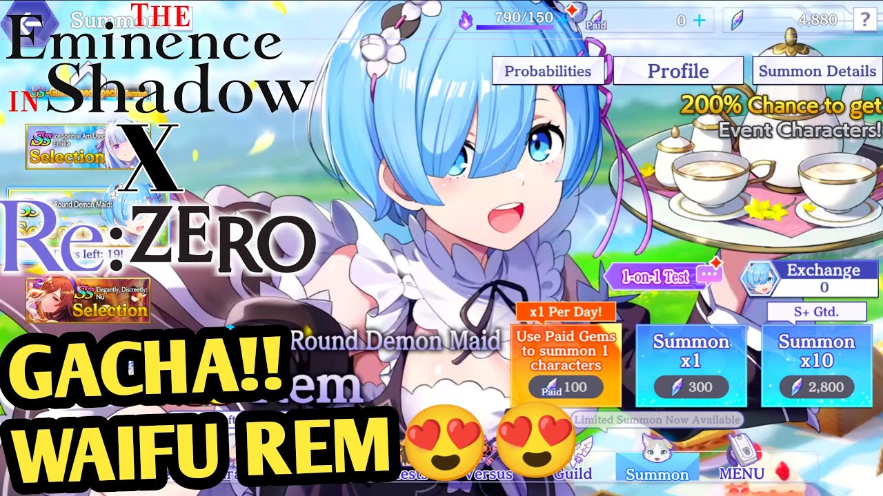 🔥🔥😍GACHA!! REM || COLEB SHADOW GARDEN x RE ZERO || THE EMINENCE IN ...