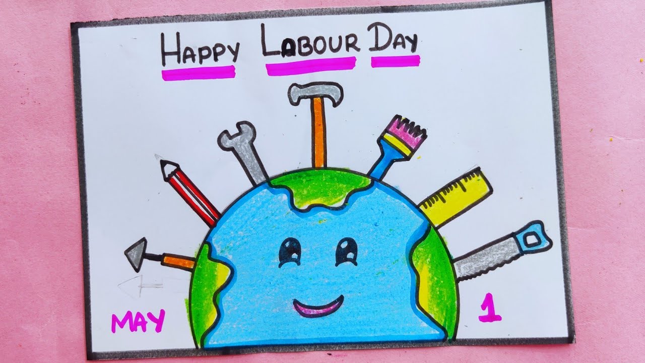 world labour day poster drawing/labour day drawing/easy labour day ...